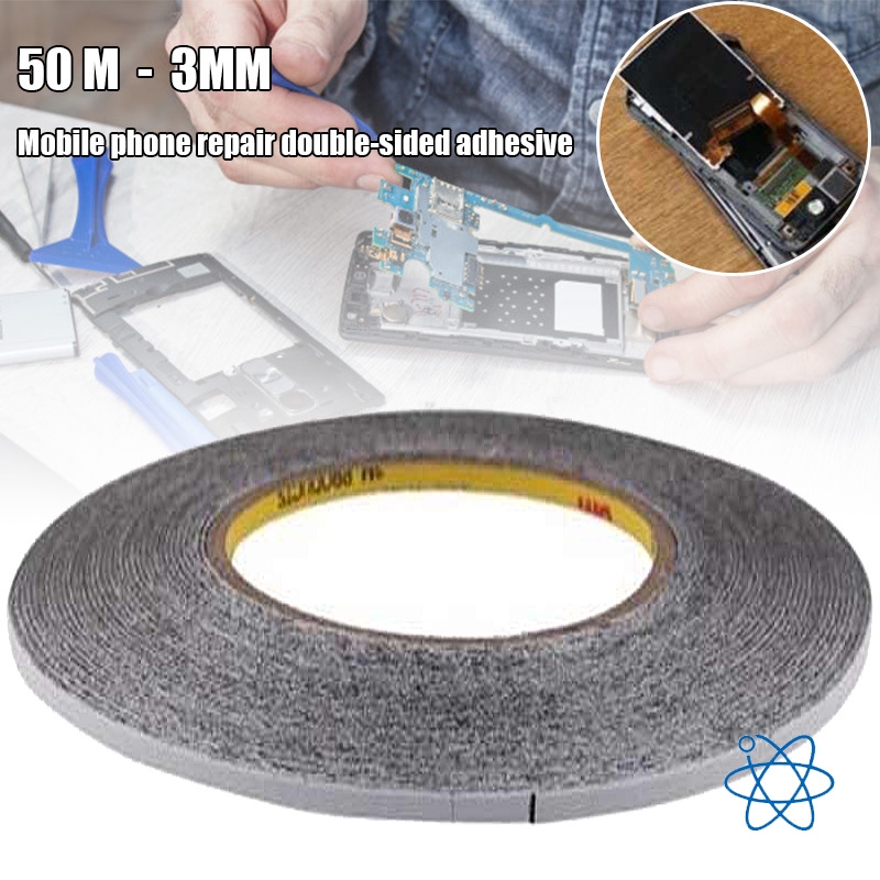 Yiwanjia 50M 3MM Sticker Double Sides Adhesive Tape Glue For Cellphone ...