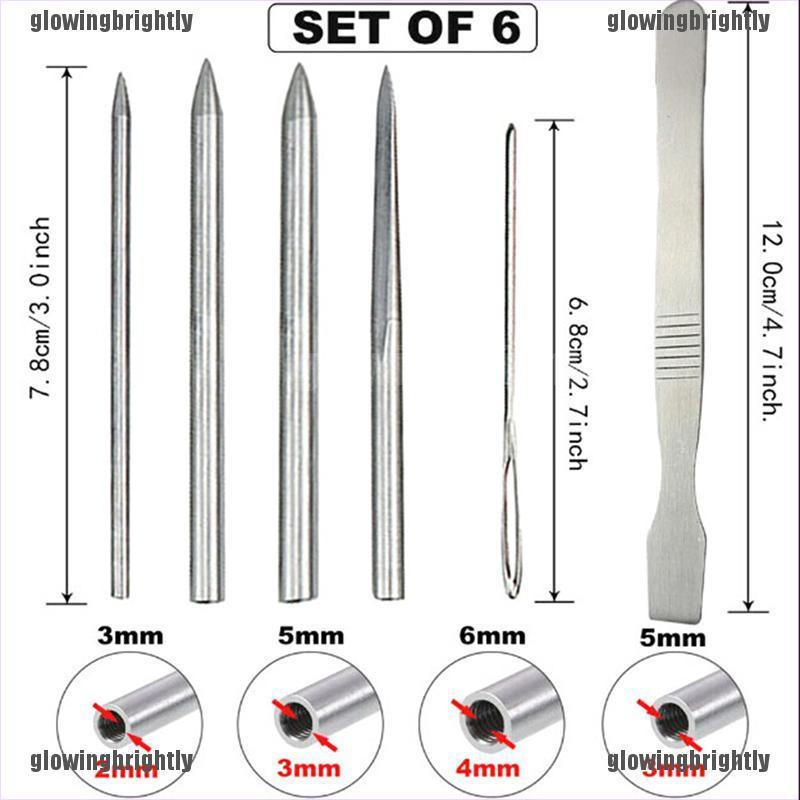 6 Pack Paracord Bracelet Stainless Steel Fid Lacing Stitching Needles ...