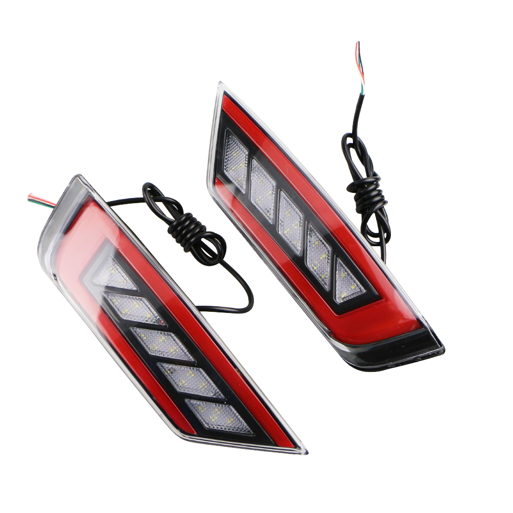 Car Rear Modify Bumper Lights 3 Functions Reverse Light Design for Ford ...