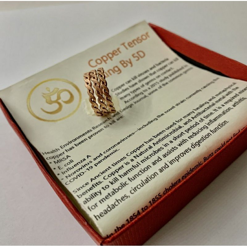 Authentic Pure Copper Tensor Ring Hammered With Love Nicola Tesla Coil ...