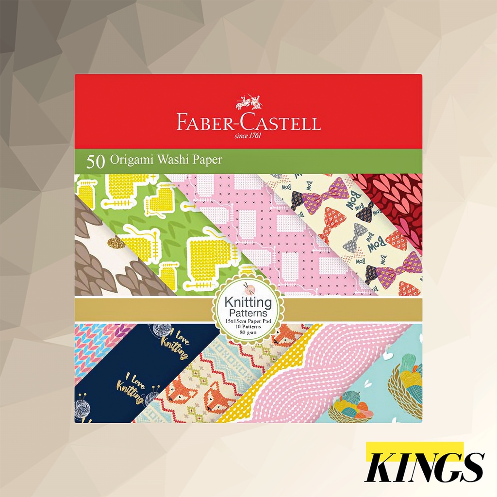Faber-castell Origami Washi Paper / Folding Knitting Patterns Paper 15 ...