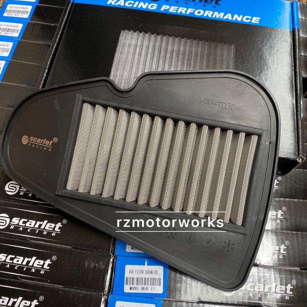 motorcycle scarlet washable and stainless air filter element for beat ...