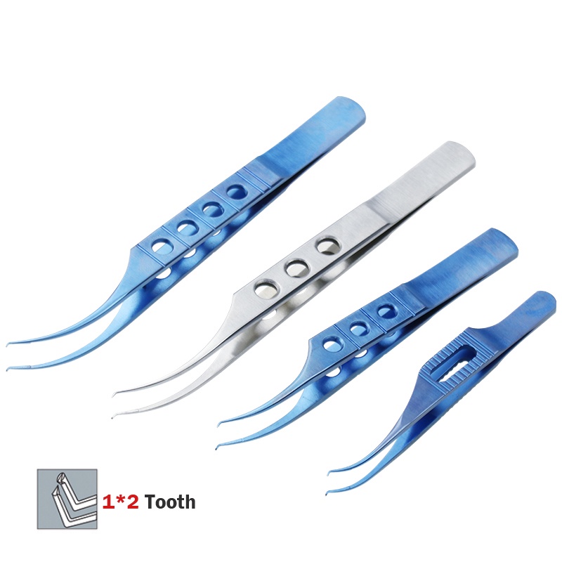 1pcs Stainless Steel/ Titanium Colibri Beaked Toothed Forceps Fine ...