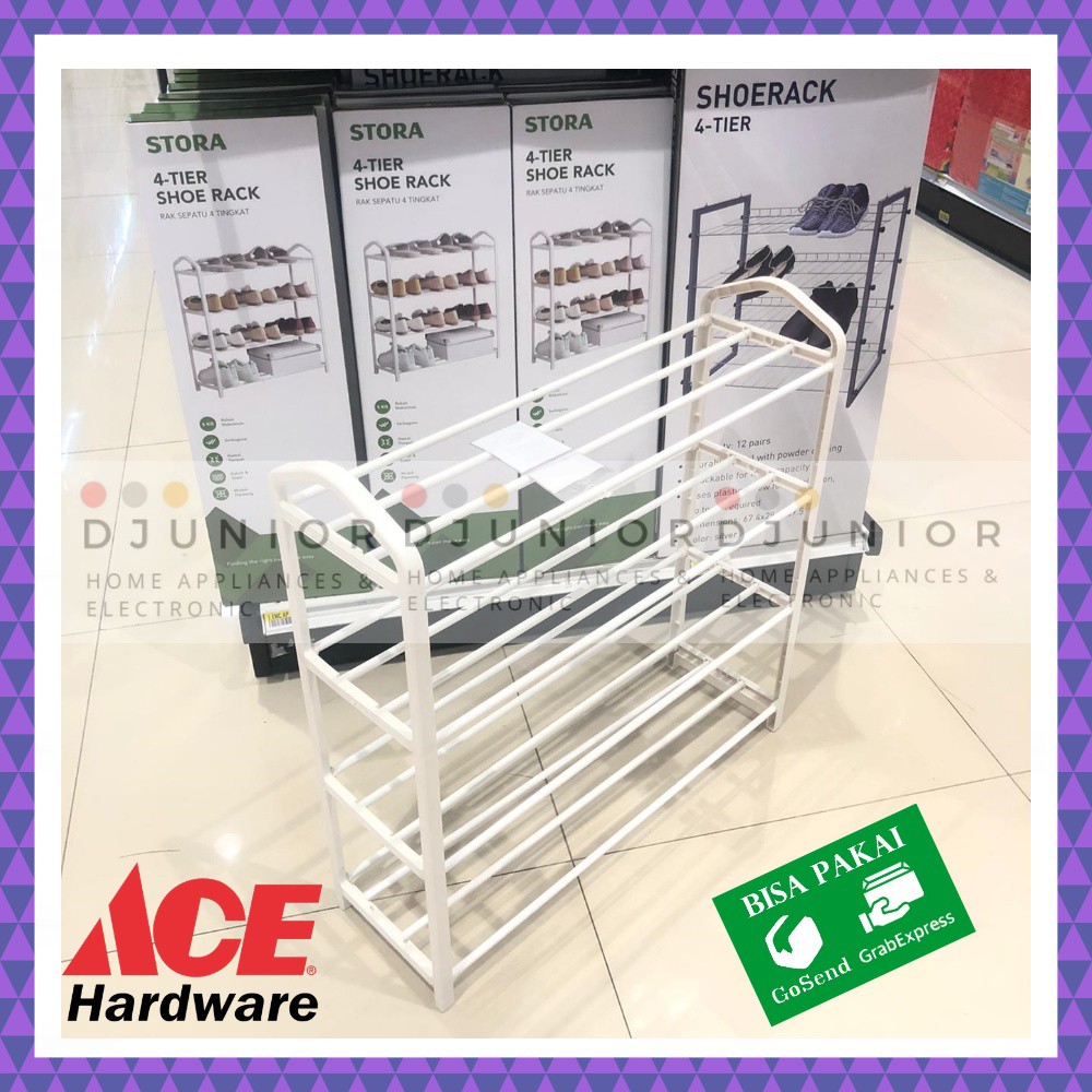 Ace KRISBOW STORA - PLASTIC 4 TIER SHOE RACK / 4 TIER SANDAL HOLDER ...