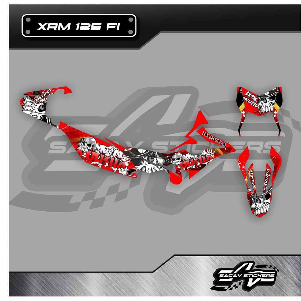 XRM 125 fi Motorcycle Sticker Decals WITH FREE Assorted stickers ...