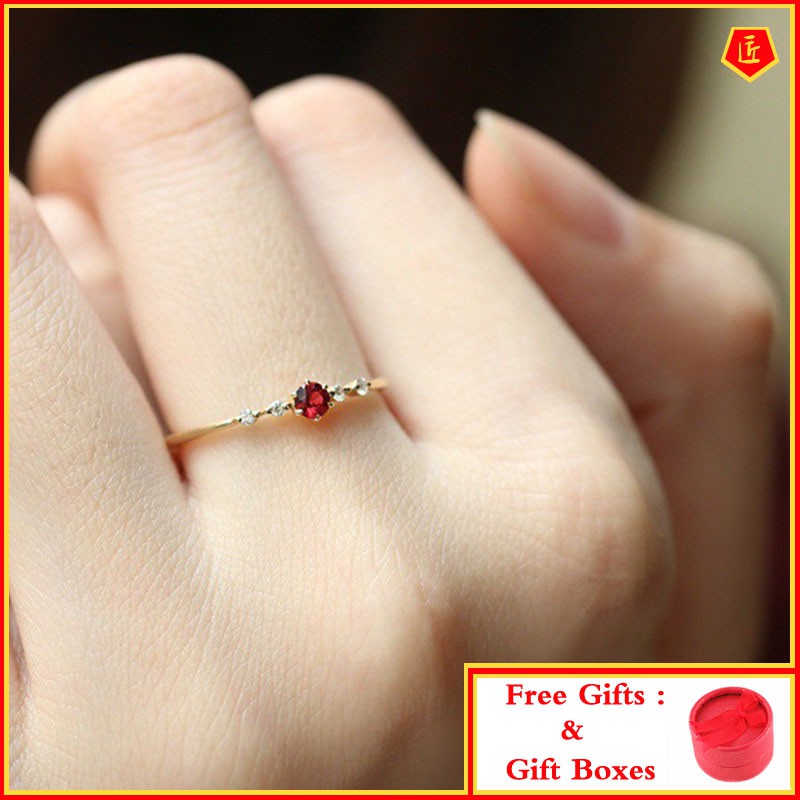 [Ready Stock]18k Gold Ruby Ring Elegant | Shopee Philippines
