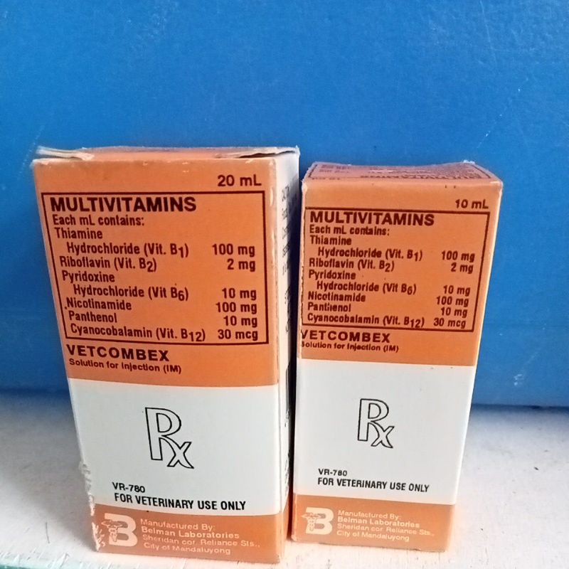 VETCOMBEX MULTIVITAMINS 20ml,10ml Solution for Injection (IM)(BELMAN ...
