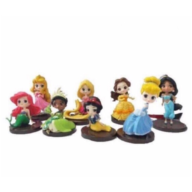 Qposket Princess Set Of 8 Figure | Shopee Philippines