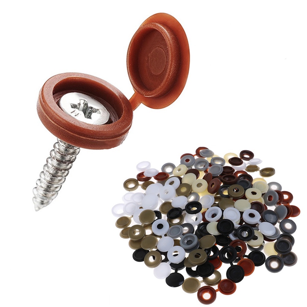 50Pcs/set Hinged Screw Caps Plastic Furniture Exterior Decor Covers ...