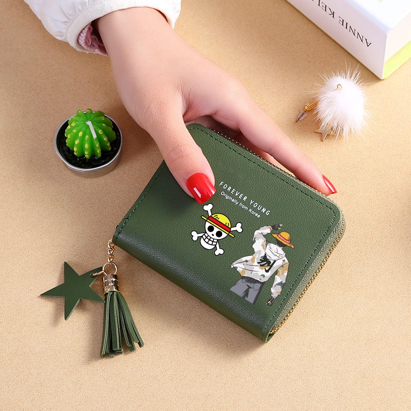 One Piece Wallet Card Wallet Tassel Mini Coin Purse Chopper Wallet ...