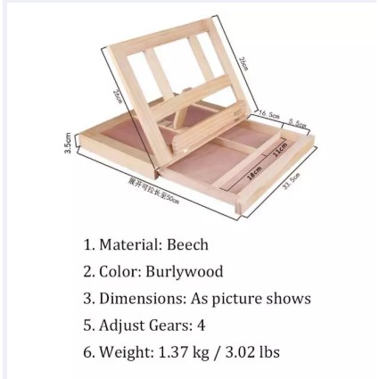 Wooden Table Easels for Painting Artist Kids Drawer Box Folding Table ...