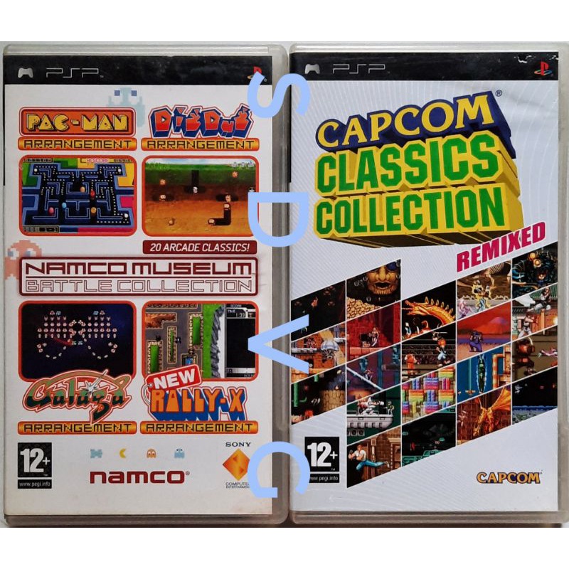 PSP Namco Museum Battle Collection • Capcom Classics Collection Remixed ...
