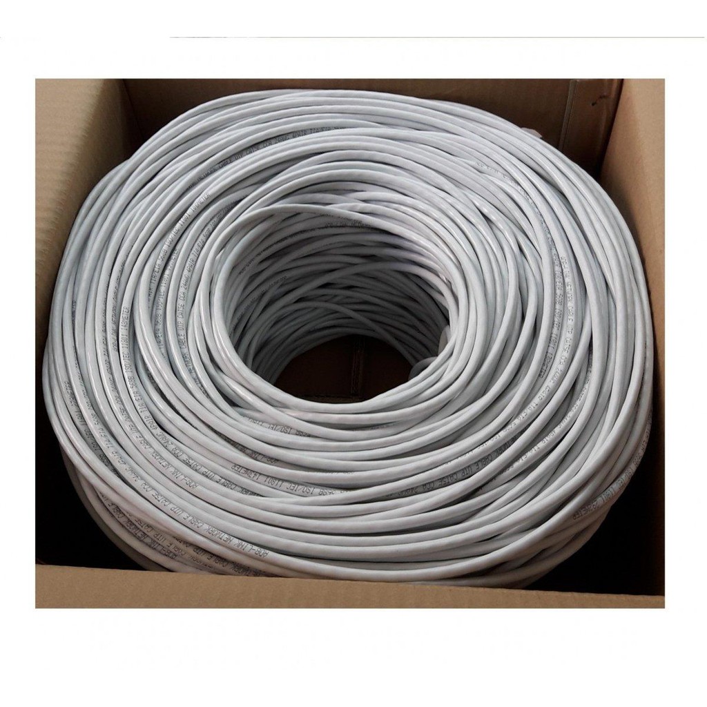 305M Intelligent UTP Cable Ethernet Cable Cat6 1000FT -White-Grey ...
