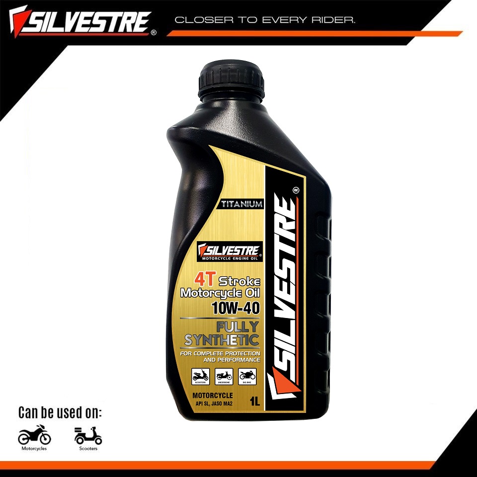 SILVESTRE Engine Oil 10W-40 (Fully Synthetic Motorcycle Engine Oil) API ...