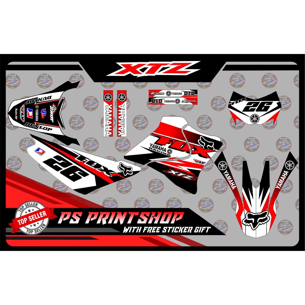 XTZ 125 yamaha full set sticker decals durable and high quality (Batch ...
