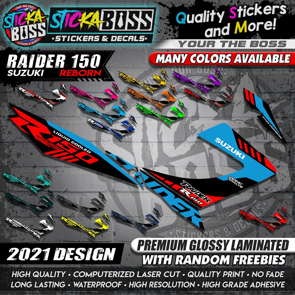 Suzuki Raider 150 Reborn Stock Decals ( 2021 Design )【WITH FREEBIES ...