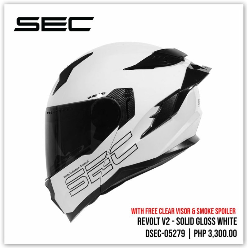 Sec Revolt 2023 Modular Dual Visor (FREE CLEAR LENS/SPOILER) | Shopee ...