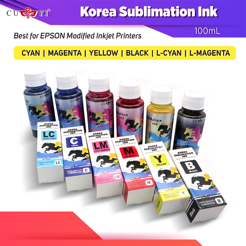 Korea Sublimation Ink 100ml 6colors (anti-clogged) | Shopee Philippines