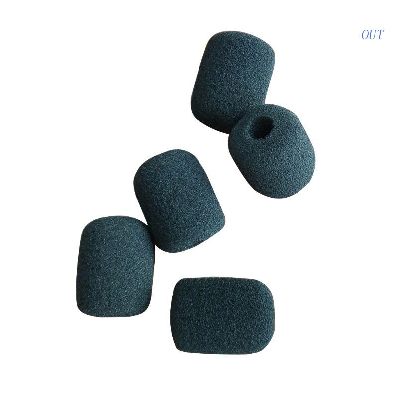 OUT 5PCS Black Microphone Headset Foam Sponge Windscreen Mic Cover ...