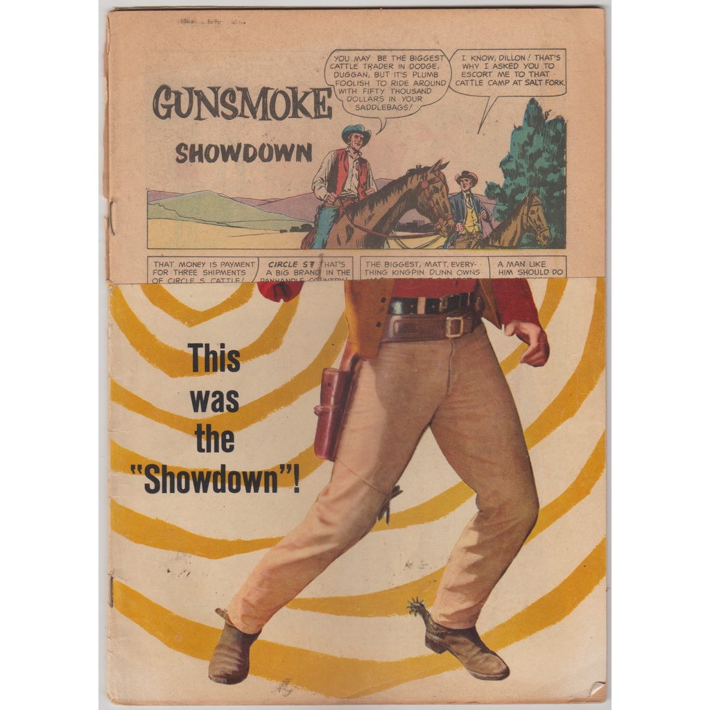 Gunsmoke 7 (1958) PRFR missing almost half of cover. 1950's western ...