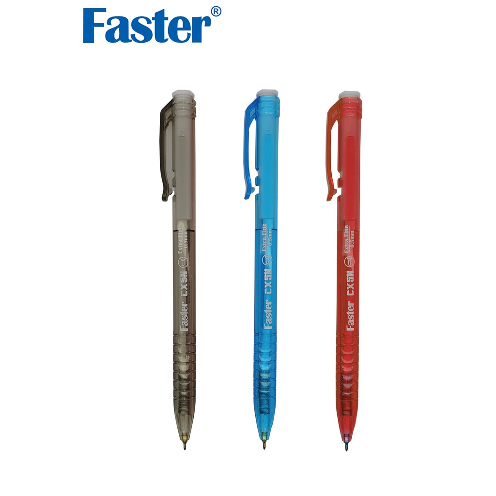 Faster Retractable Ballpen Super Smooth 0.5mm CX5N (3 Pcs ) | Shopee ...