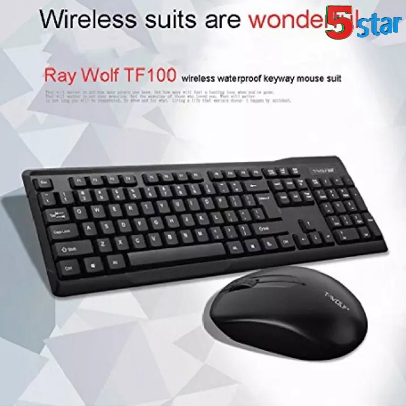 T-Wolf TF100 2.4G Wireless Keyboard and Mouse Game bundle Set Wireless ...