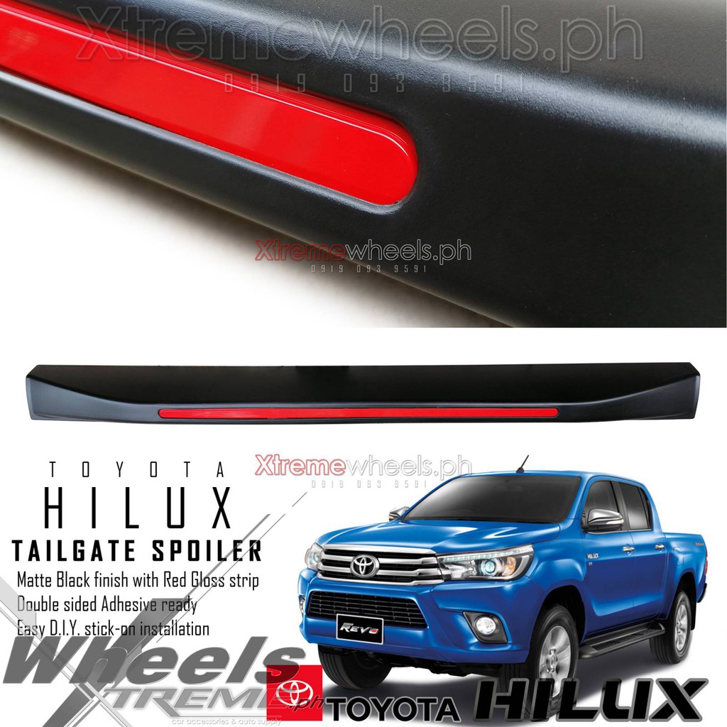 Hilux / Conquest / Rocco 2015-2025 Rear Tail Gate Spoiler / Rear rail ...