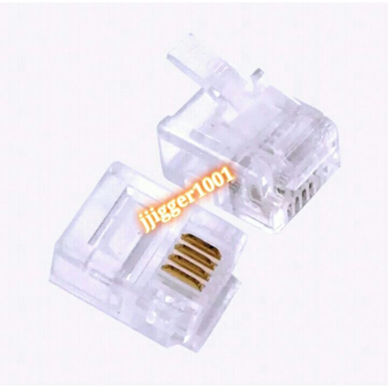 RJ11 6P4C modular plug connectors 2 pcs | Shopee Philippines