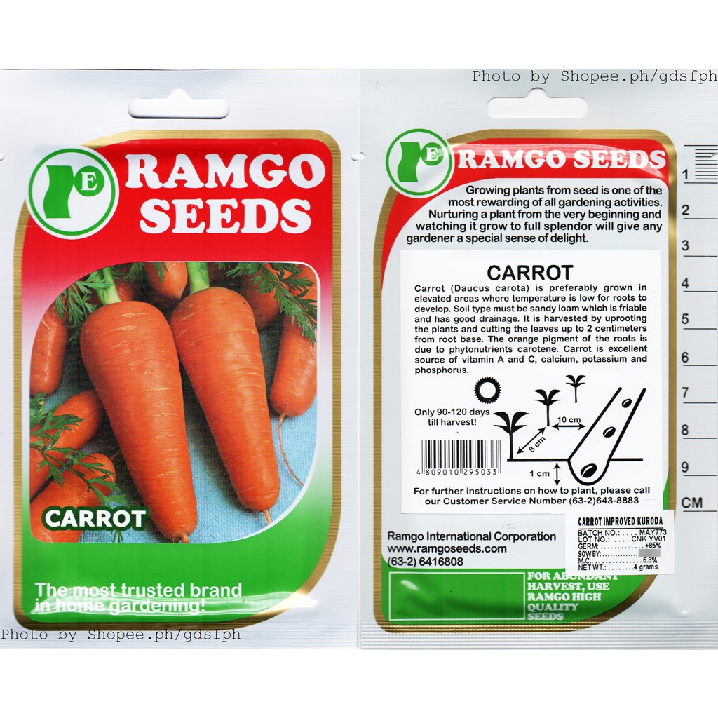Ramgo RPO Carrot Improved Kuroda 4g (Original Pack) GDSFPH_S4 | Shopee ...