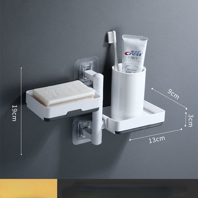 Drilling-Free Soap Holder Wall Mounted Three Layer Soap Organizer Soap ...