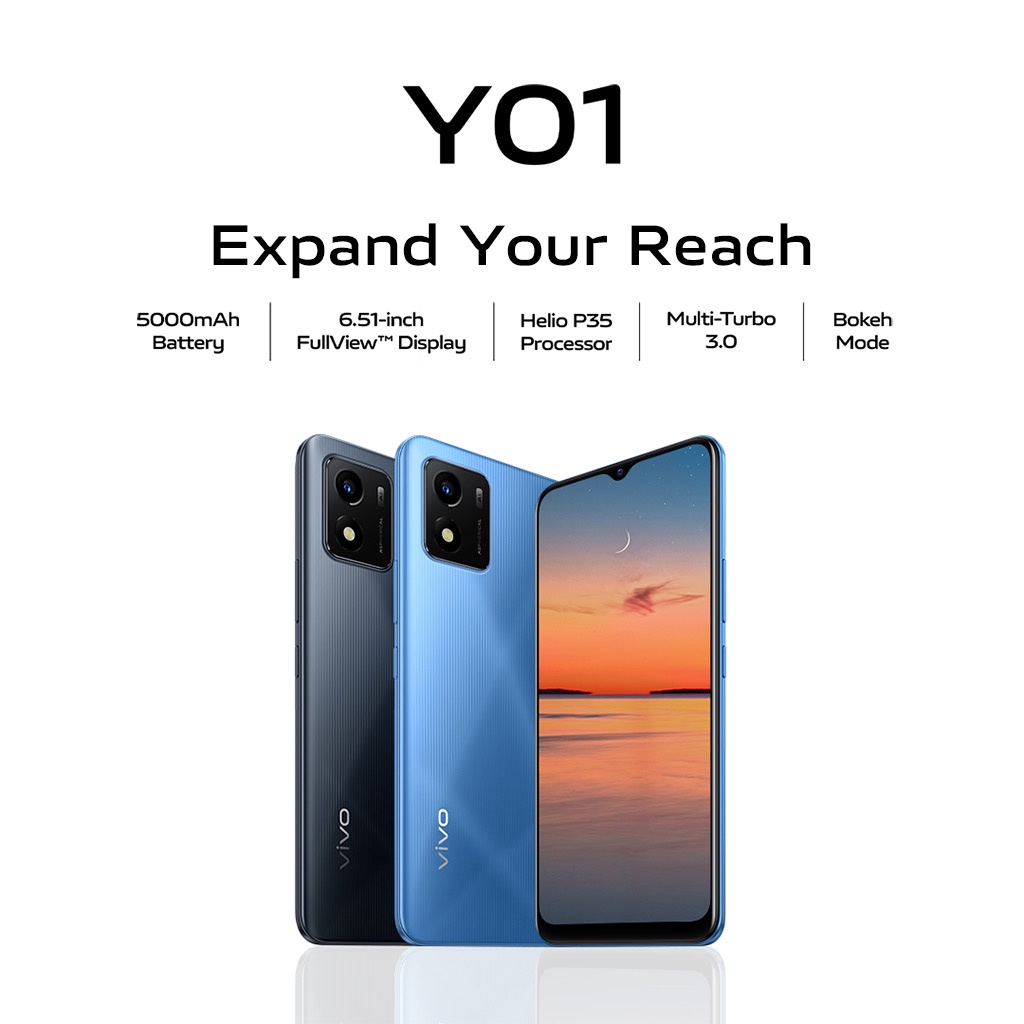 vivo Y01 Smartphone 5000mAh Battery Cellphone 6.51" HD Android 11 phone ...