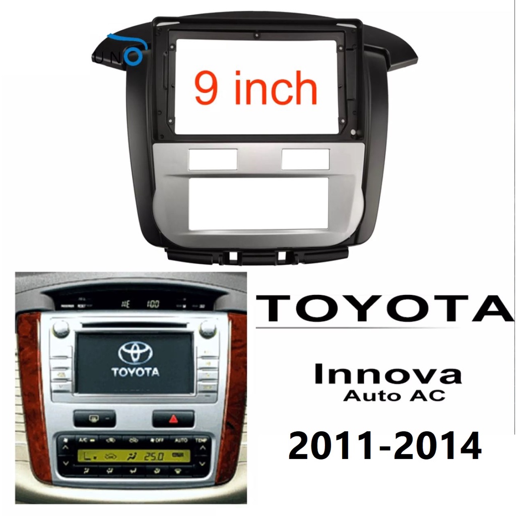 2011-2014 TOYOTA INNOVA AUTO AC AIRCON Car Audio Frame 9" Dash Panel ...