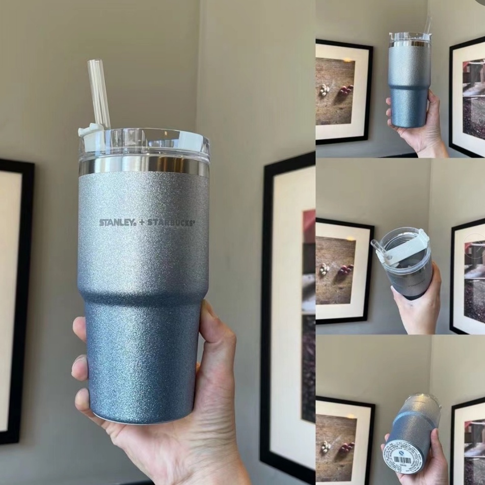 STANLEY Trendy Glittery Blue Style Gradient Color Double Wall Insulated ...