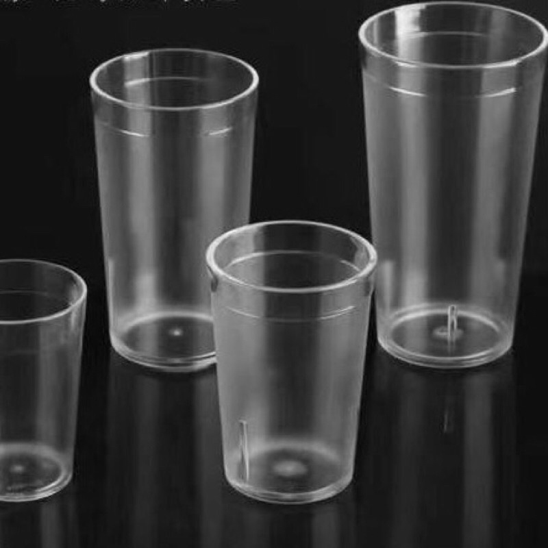 CT 6PCS 10OZ/12OZ CLEAR JOLLIBEE STYLE DRINKING TUMBLER PLASTIC ...