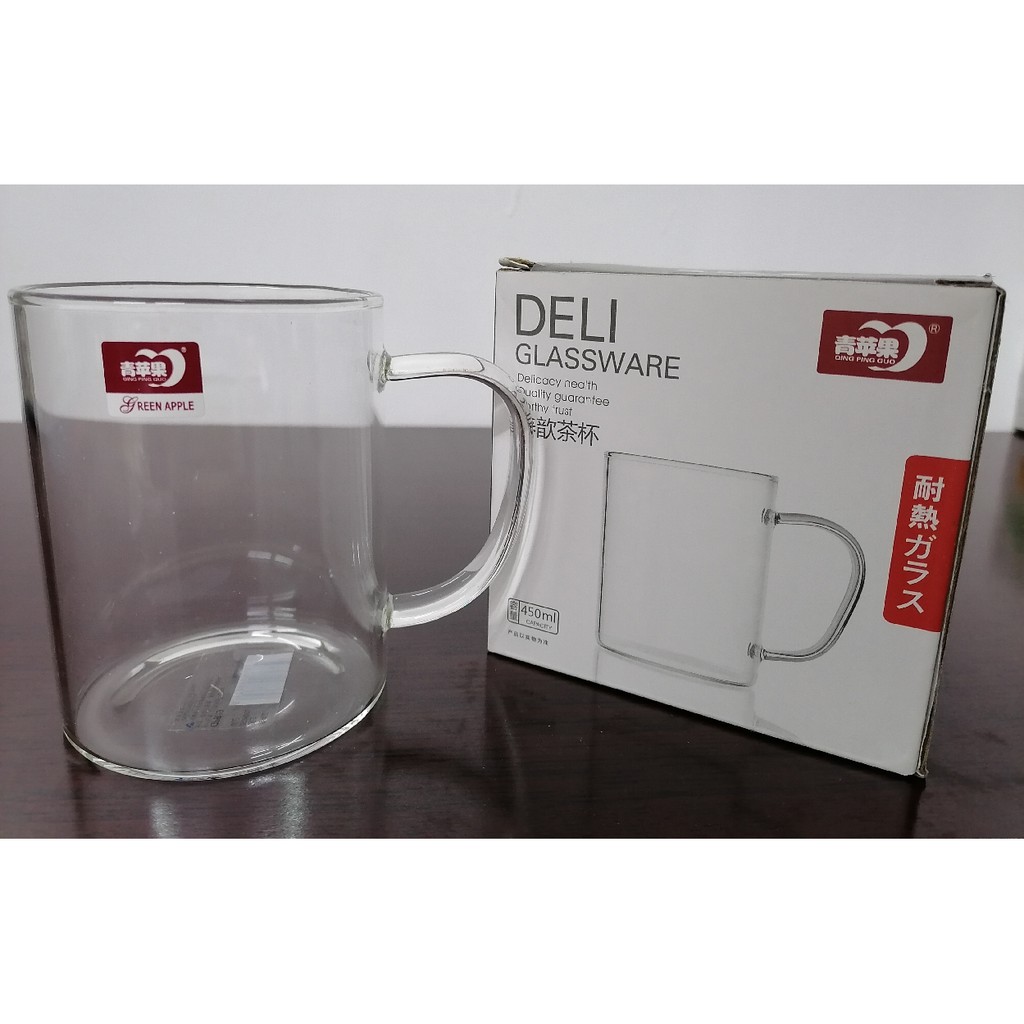 Deli Glassware Clear Transparent Glass1pc Mug 450mL GPB19 | Shopee ...