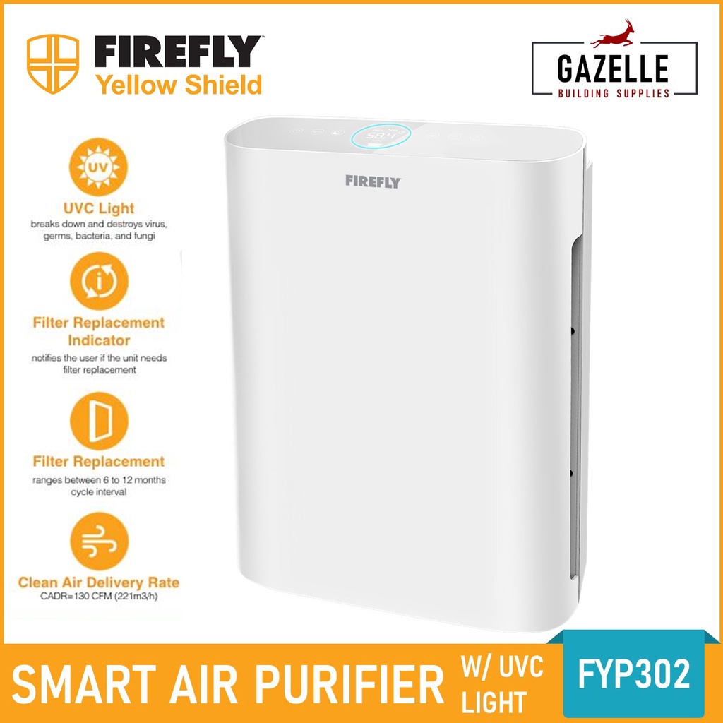 Firefly Yellow Shield Smart Air Purifier with UVC Light - FYP302 ...