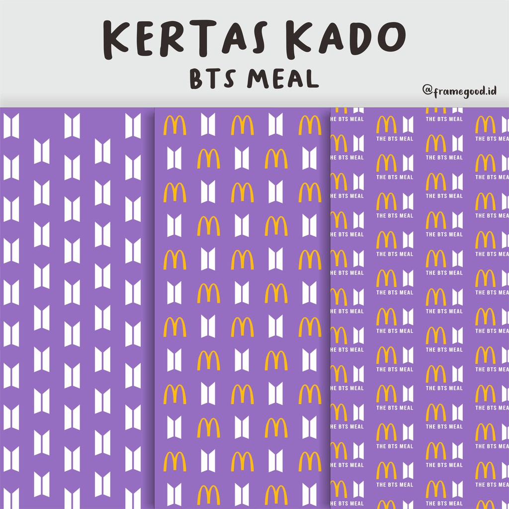 Bts meal x MCD wrapping paper (A3+ size) / the bts meal mcdonalds ...