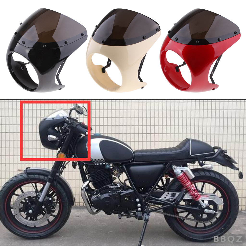 7 inch Headlight Fairing Covers Front Head Light Cowl Visor for Cafe ...
