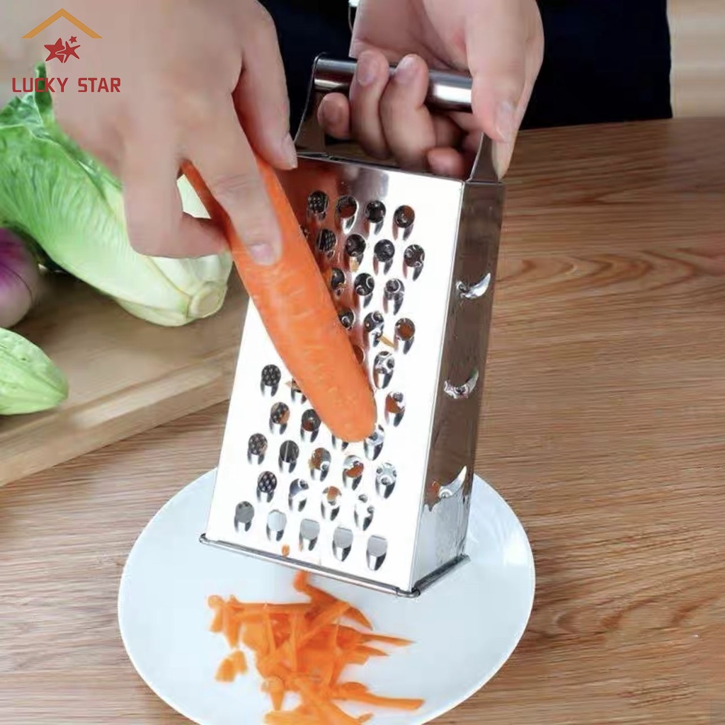 4 Sided Grater Stainless Steel Multi Purpose Cheese Grater Fruit And ...