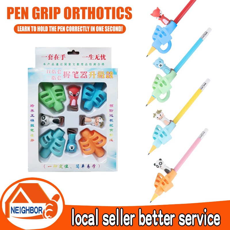 【In Stock】4Pcs/Set Pencil Holder Pen Writing Aid Grip Posture ...
