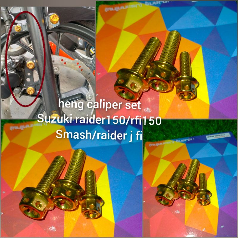 Heng FRont Caliper bolts for Raider150/Burgman/Shogun pro/Smash115 ...