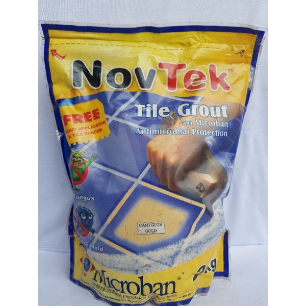 NOVTEK TILE GROUT CAMIGUIN GOLD (2 kg. Per Pack ) | Shopee Philippines
