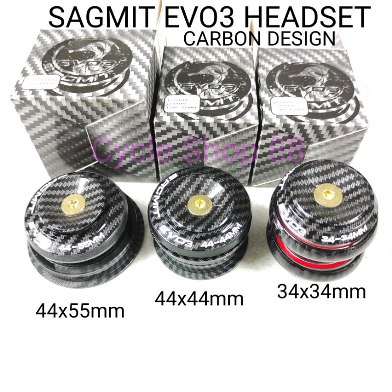 New SAGMIT EVO3 HEADSET CARBON DESIGN SEALED BEARINGS Mtb Mountain Bike ...