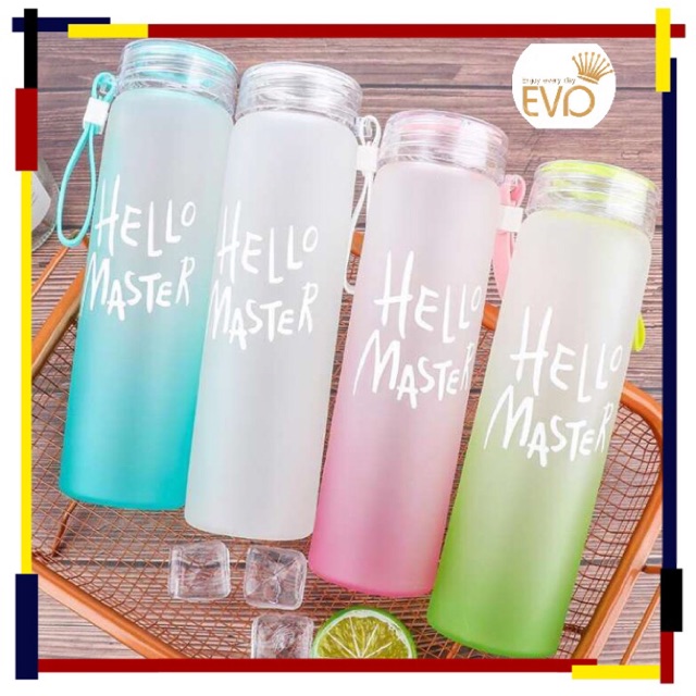 Hello Master Portable Frosted Glass Gradient Bottle Cup（random color ...