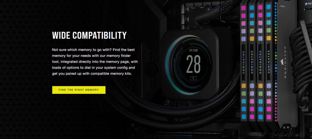 CORSAIR DOMINATOR® PLATINUM RGB 32GB (2x16GB) DDR5 DRAM 5200MT/s C40 AMD EXPO Memory Kit ...