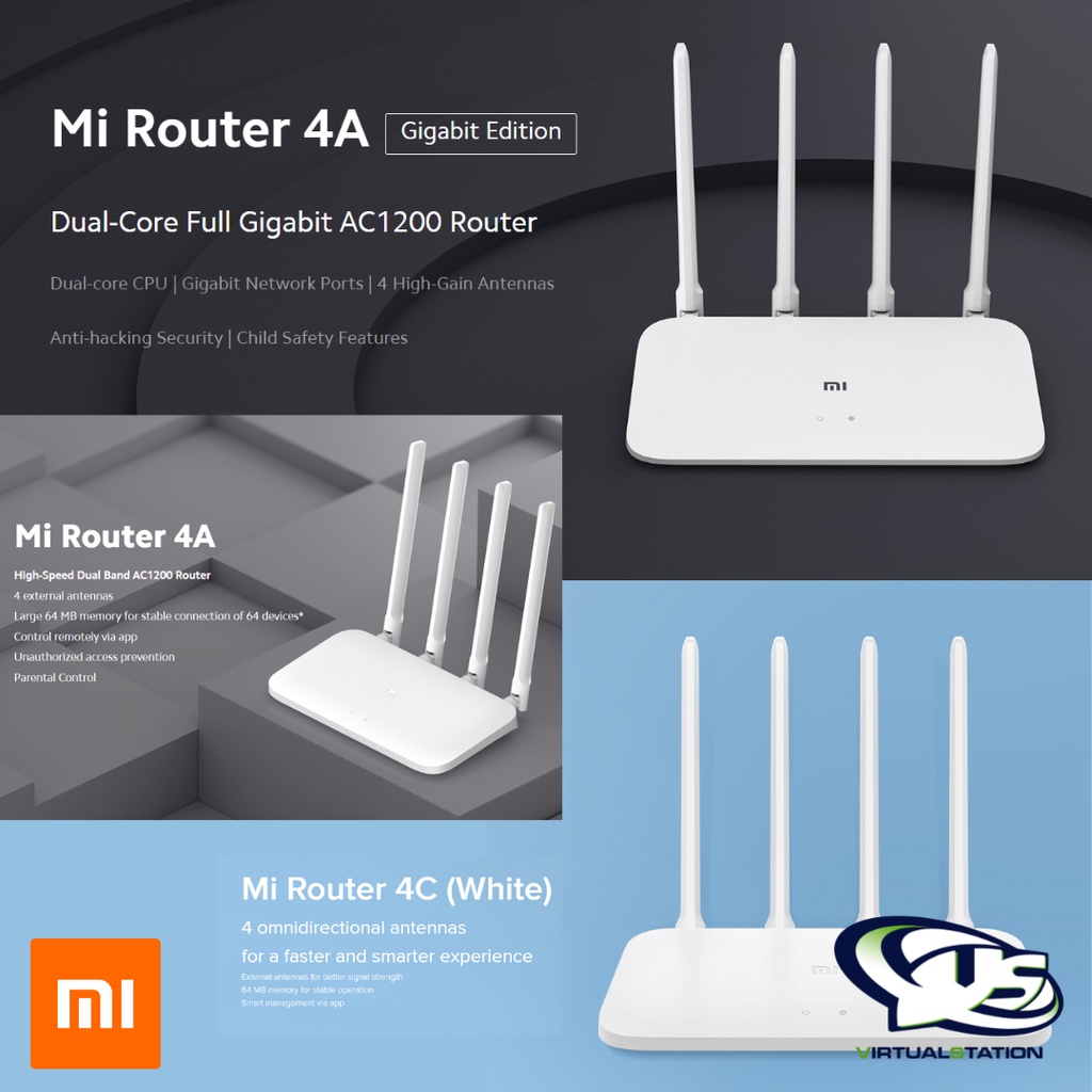 Xiaomi Mi Router 4A Gigabit 4A 4C Original | Shopee Philippines