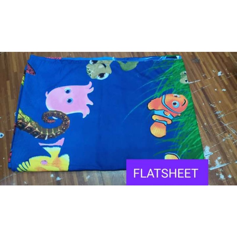 Stitch, SpongeBob, Mickey, Hellokitty, Smurfs, Nemo Flat Sheet (Kumot ...