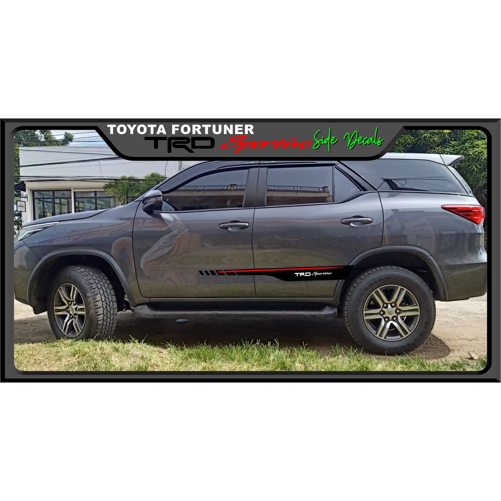 TRD SPORTIVO FORTUNER SIDE DECALS (MACHINE CUT) | Shopee Philippines