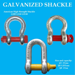 Shackle Galvanized Anchor Shackles 1T 2T 3.25T Carbon Steel Shackle US ...