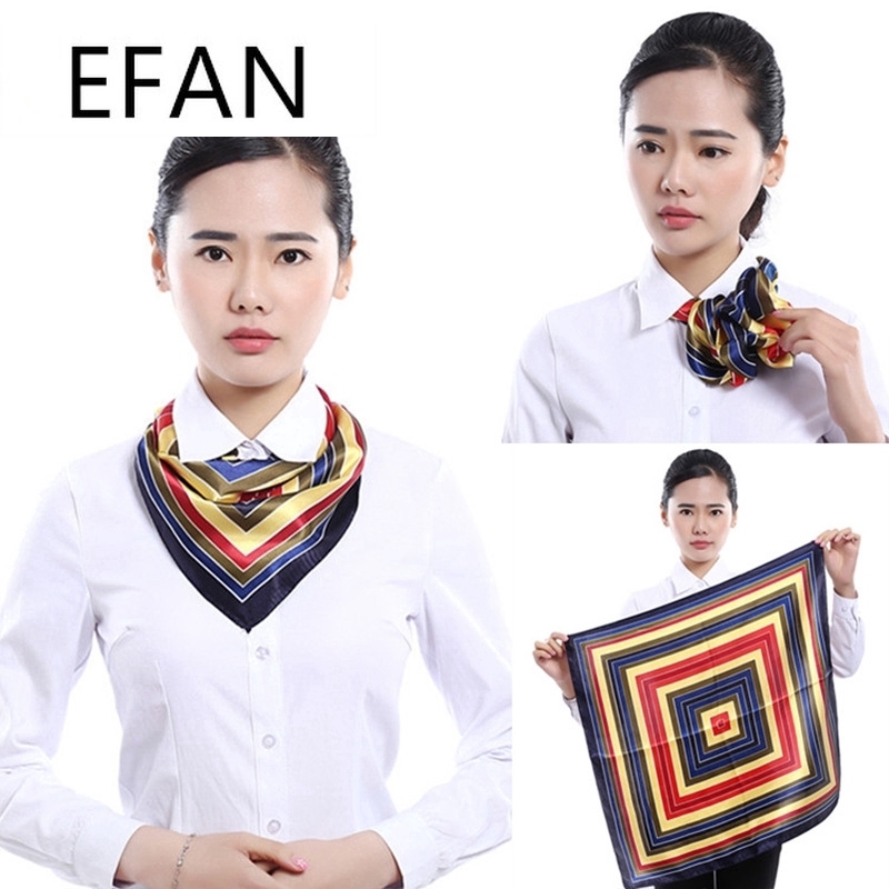 Square Hair Scarf Women Neck Hotel Waiter Flight Attendants Business ...